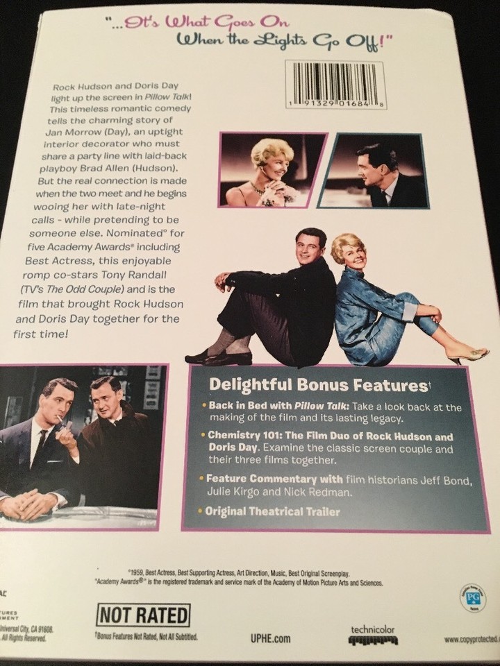 Pillow Talk (DVD) Rock Hudson Doris Day FAST SHIPPING Vintage Art ...