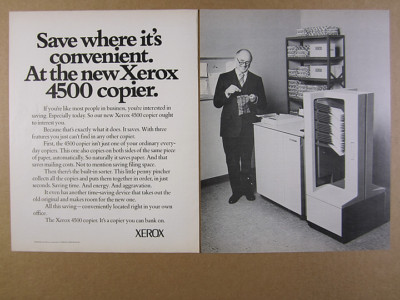 1975 Xerox 4500 Copier copying machine photo vintage print Ad | eBay