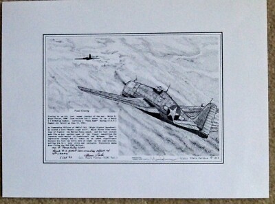 WWII ACE, Col Bruce Porter, S/N 6/750, 12x14 NEW condition COA included ...