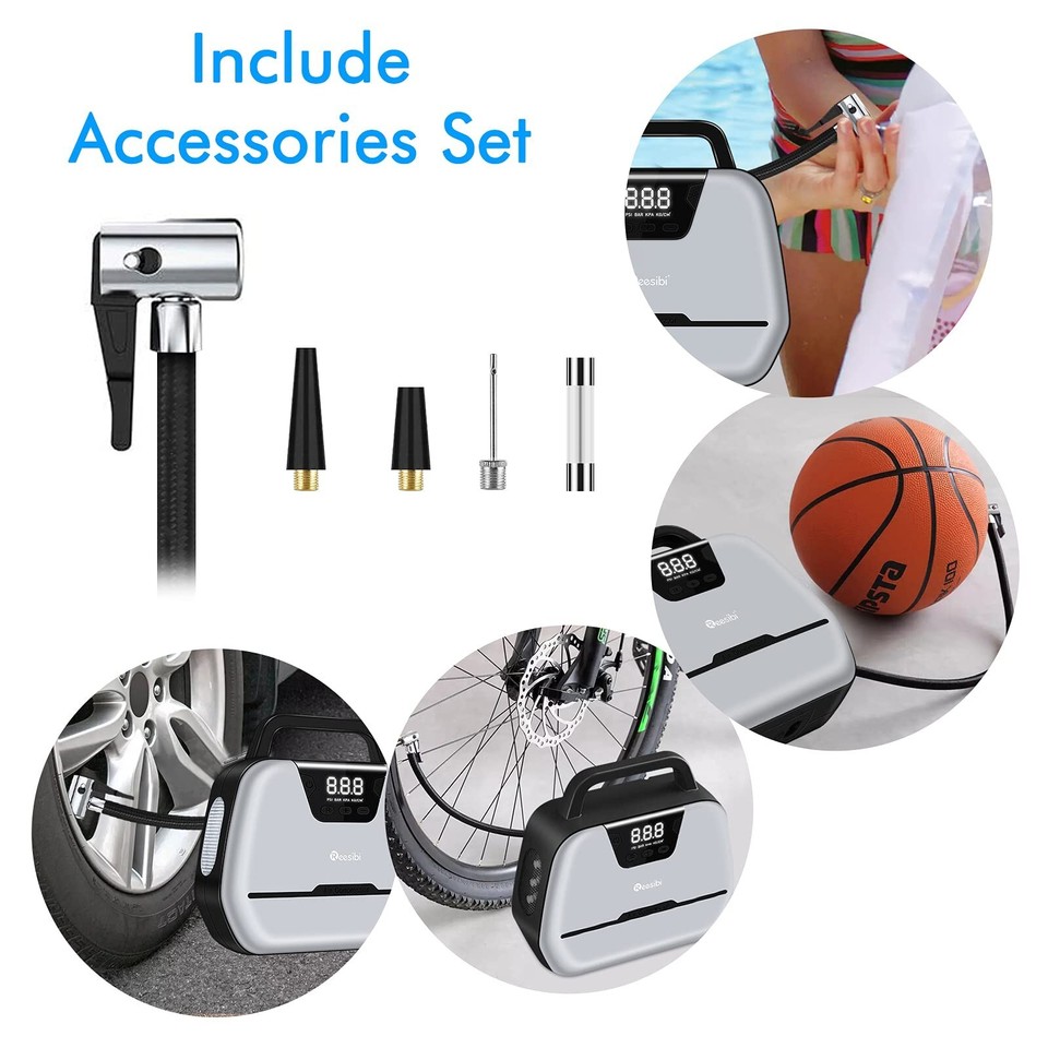 Tyre Inflator Air Compressor, Mains Tyre Inflator 240V, Easy Pump Air ...