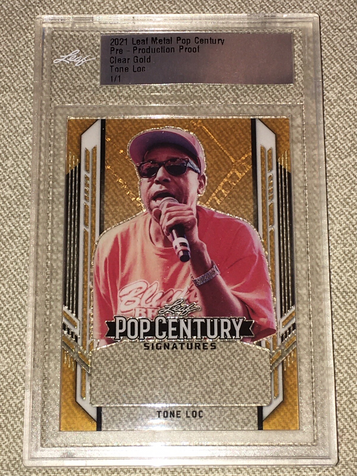 TONE LOC 2021 Leaf Pop Century Pre-Production PROOF #1/1 RAPPER ACTOR ...