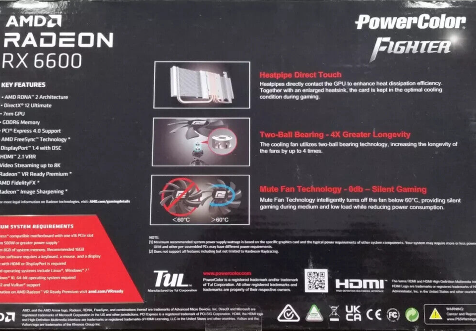 AMD RADEON PowerColor Fighter RX 6650 XT GPU 8GB GDDR6 3xDP 1xHDMI | eBay