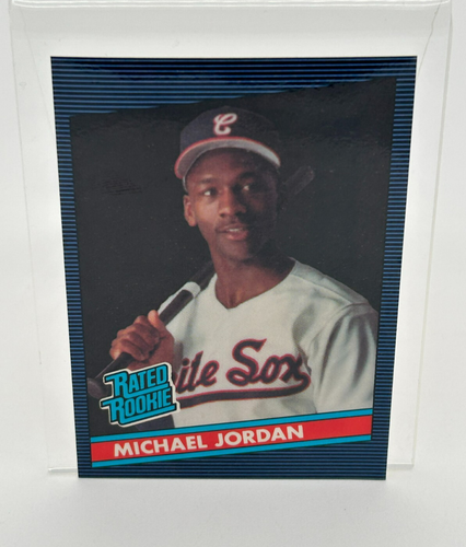 Michael Jordan rated rookie baseball card rare error card glossy HOF | eBay