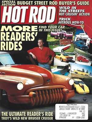 AUGUST 1992 HOT ROD MAGAZINE READER RIDES BRUISER CRUISER STREET BUDGET NITROUS | eBay