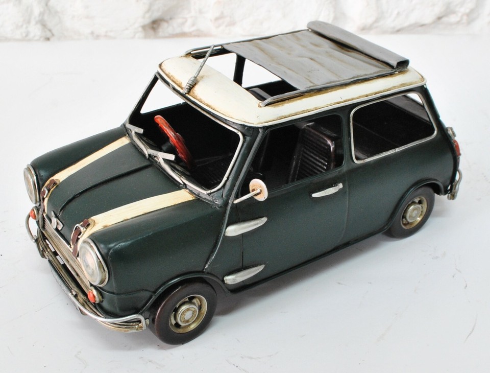 New 8.5" European Finery Mini Cooper S Diecast Model Toy Car 1:18 Green ...