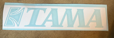 Tama Bass Drum Logo Decal Sticker -WHITE 2x9 | eBay