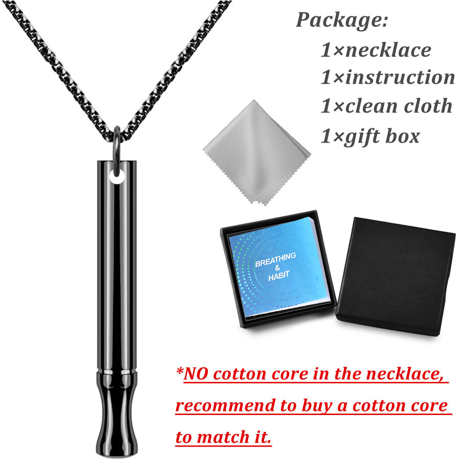 Stop Smoking Quit Vaping Breathing Necklace Stress Anxiety Relief ...