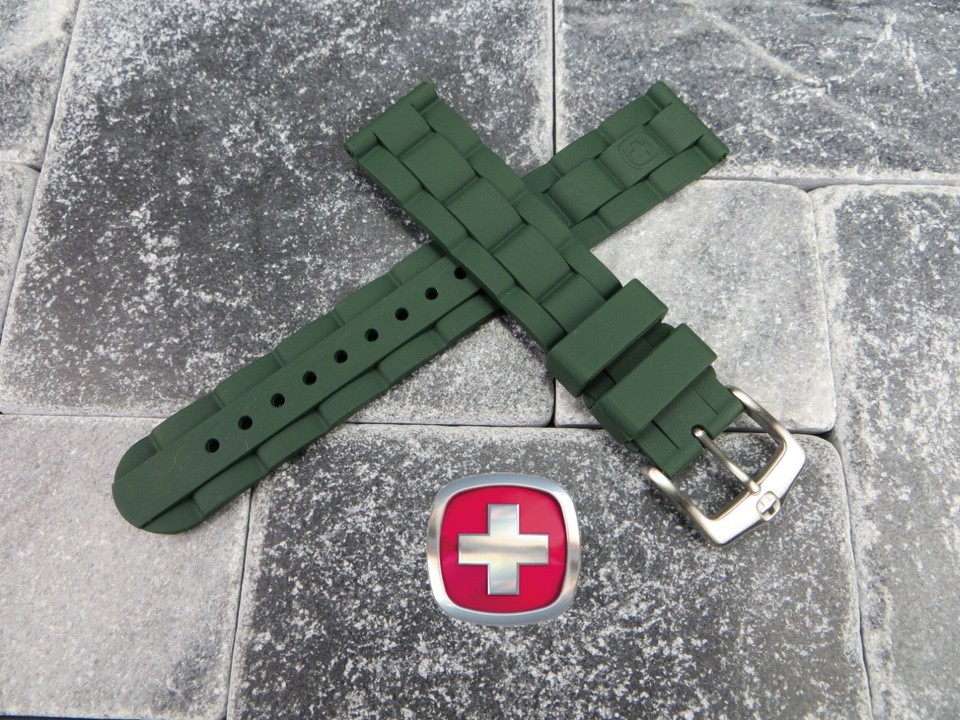New 20mm Victorinox Swiss Army Genuine Rubber Strap Diver Watch Band ...