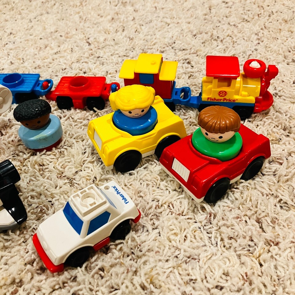 Vintage Fisher Price Train set pieces and cars and space stuff. little ...