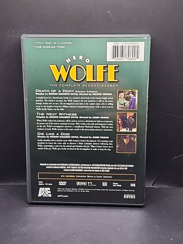 Nero Wolfe - The Complete Second Season (DVD, 2005, 5-Disc Set) Timothy ...
