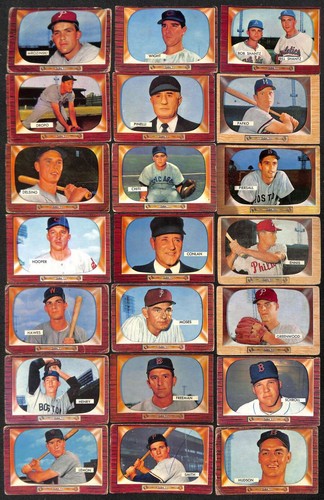 1955 Bowman G avg lot of 154 diff vy low grade baseball cards BV$2608 ...