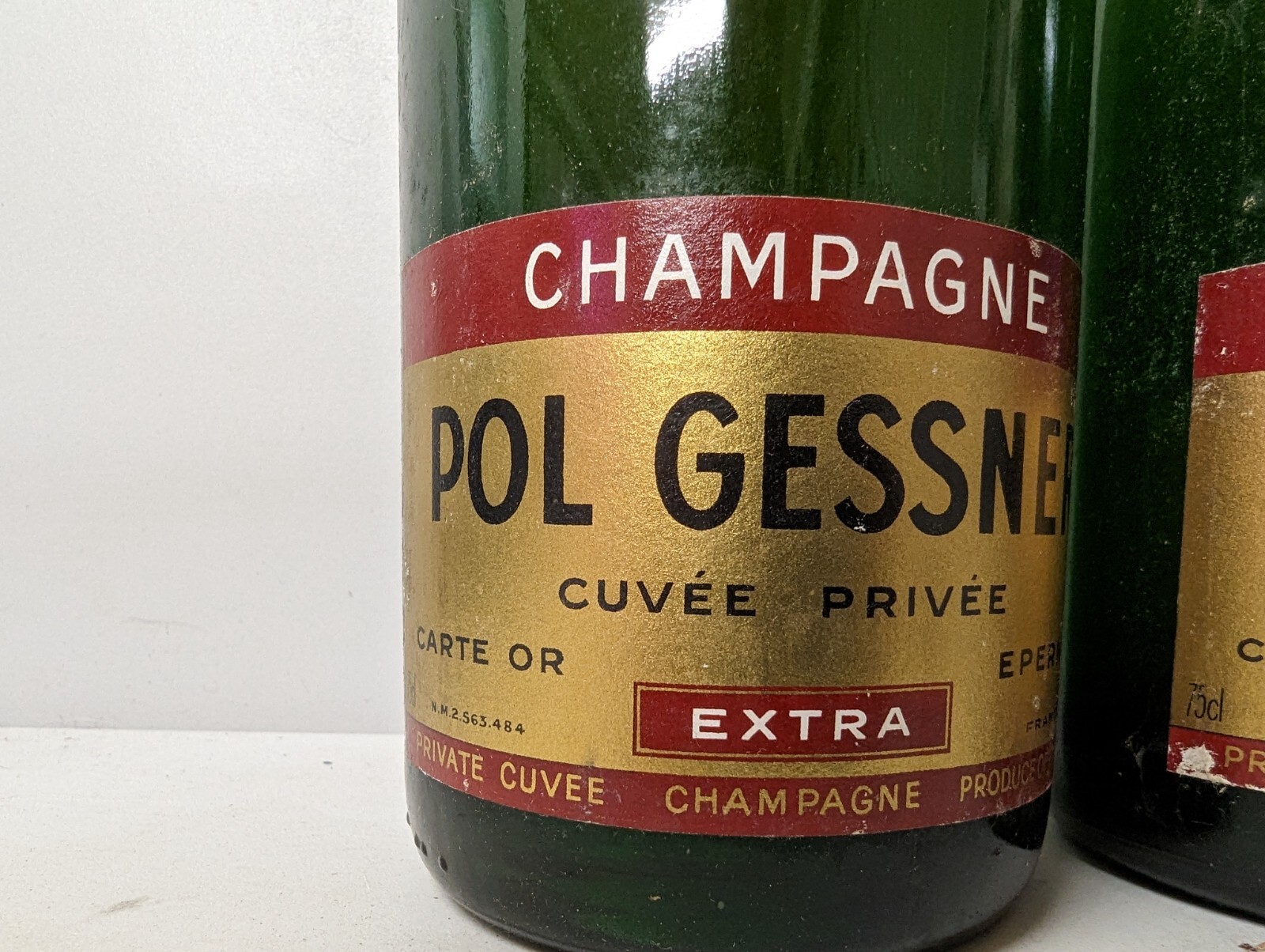 LOT de 2 CHAMPAGNE BRUT - POL GESSNER - EXTRA CUVEE PRIVEE CARTE D'OR ...