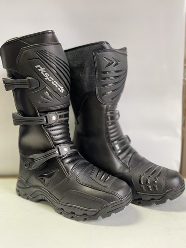 Rksports Herren Motorrad RK-16 Adventure Schwarze Lederstiefel | eBay