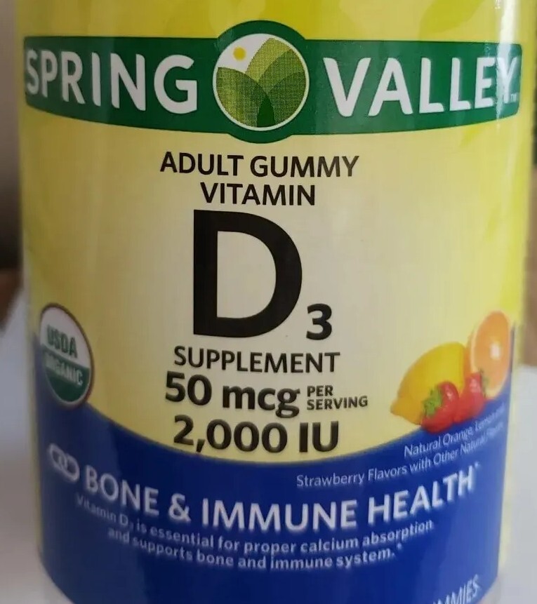 Spring Valley Vitamin D3/ bone & immune, 2000 IU / lot of 4 bottles | eBay