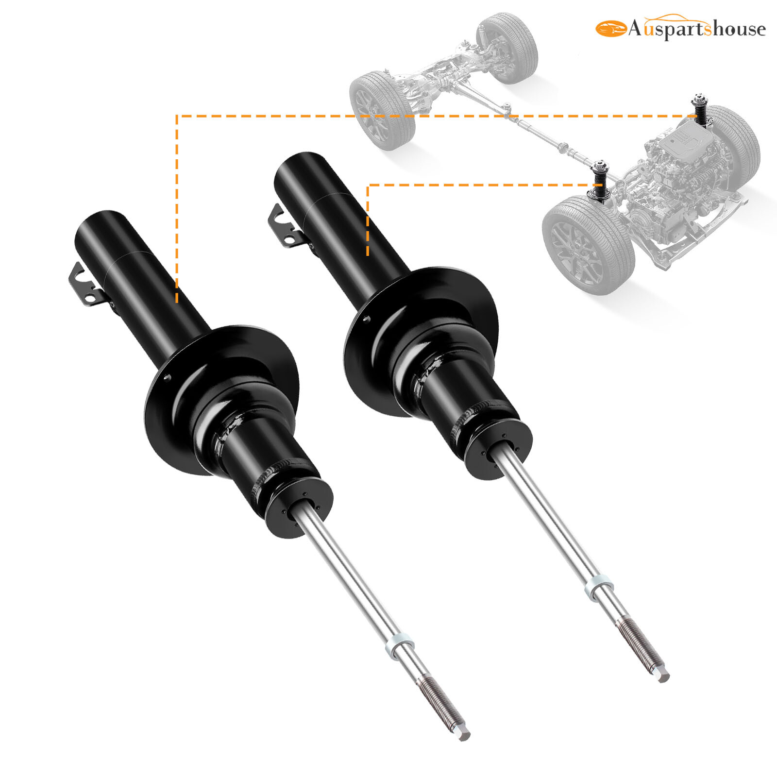 Fits 2005-2010 Jeep Commander Grand Cherokee Pair Front Struts Shocks ...