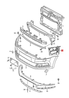 Genuine VW Polo Derby Vento-IND Vento Classic-IND support element ...