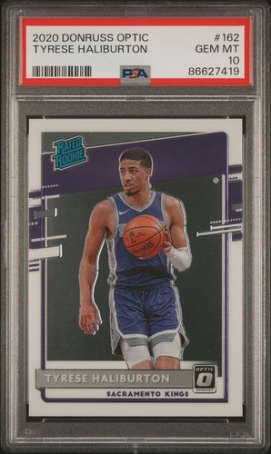 2020-21 Donruss Optic Tyrese Haliburton #162 Rated Rookie PSA 10 GEM ...