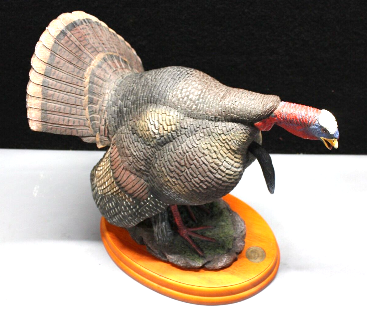 VINTAGE National Wild Turkey Federation Turkey Resin Statue (SET OF 2 ...