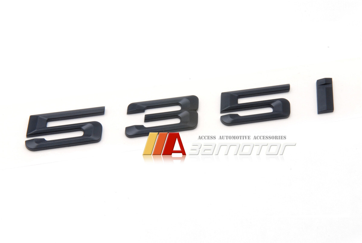 Matte Black Letter Trunk Emblem Decal Letters 535i 535 fits BMW E60 F10 ...
