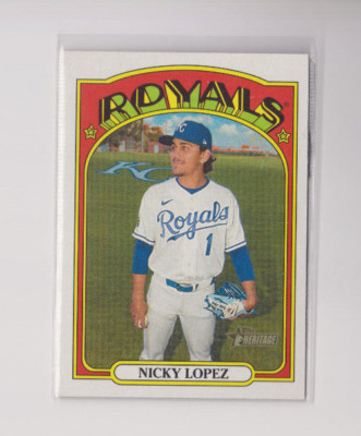 2021 Topps Heritage SP Short Print Nicky Lopez Kansas City Royals #429 ...