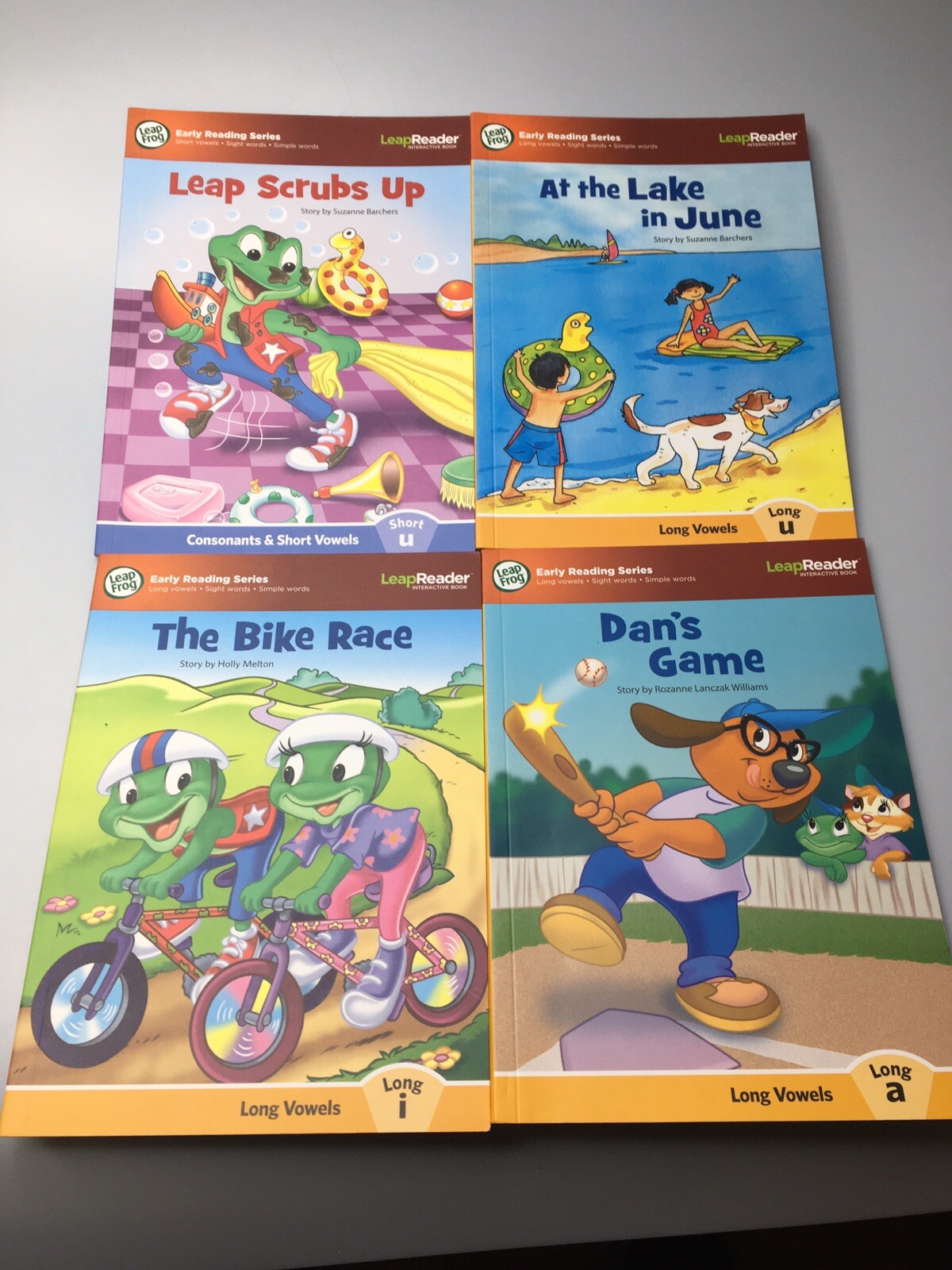 Leapfrog Leap Scrubs Up, At The Lake In June, The Bike Race, Dan’s Game ...