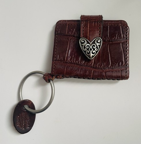 Beautiful Brighton Picture Album Key Fob in Brown Leather With Silver ...