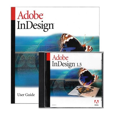 Adobe InDesign 1.5 CD and User Guide FULL VERSION Windows 98se 98 2000 ...