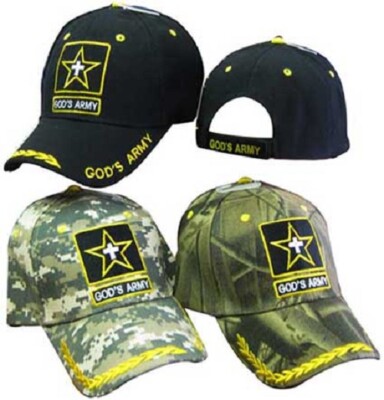 God's Army Cap Hat (Woodland Camo) Fleece / Feather Accent | eBay