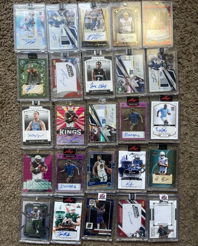 Over 100 NBA, NFL, And Sports Card Lot / Autos , Slabs, And Numbered ...