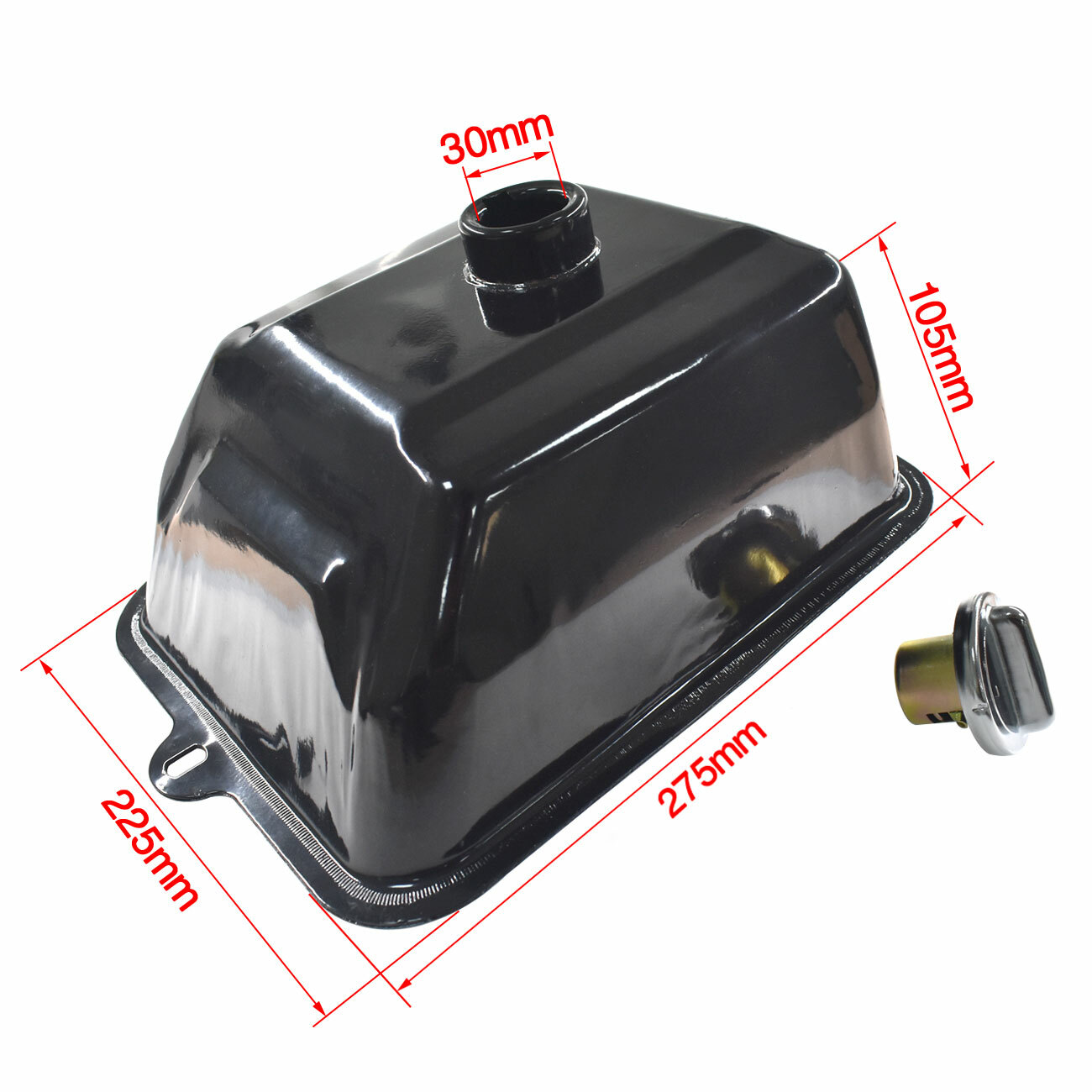 Iron Black Fuel Gas Tank For 150cc 200cc 250cc Quad Dirt Bike ATV Buggy ...