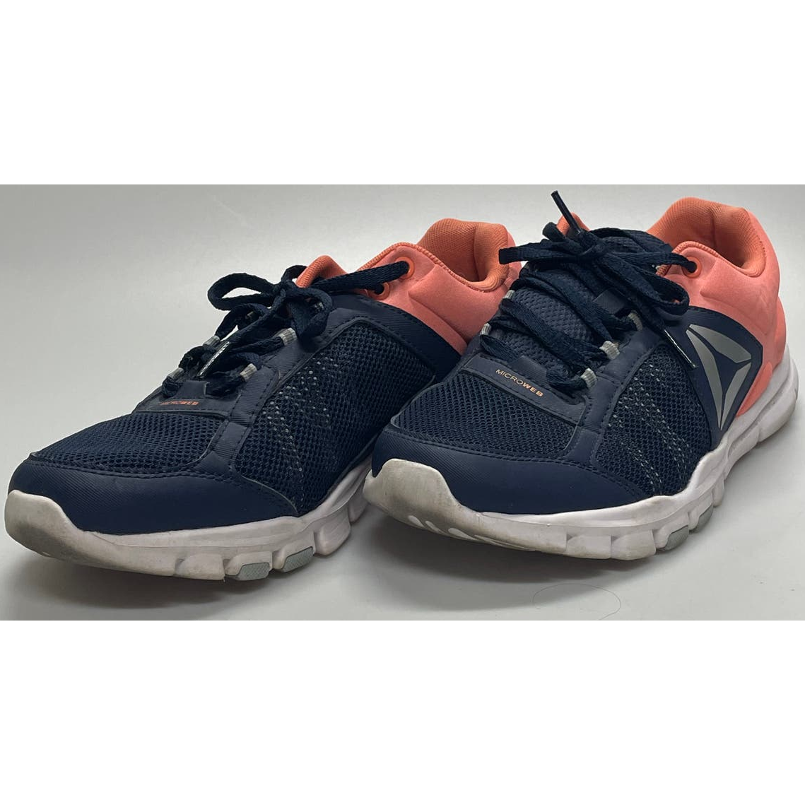 Reebok Yourflex Microweb Navy & Pink Running/Walk Shoes- Women Size 8.5 ...