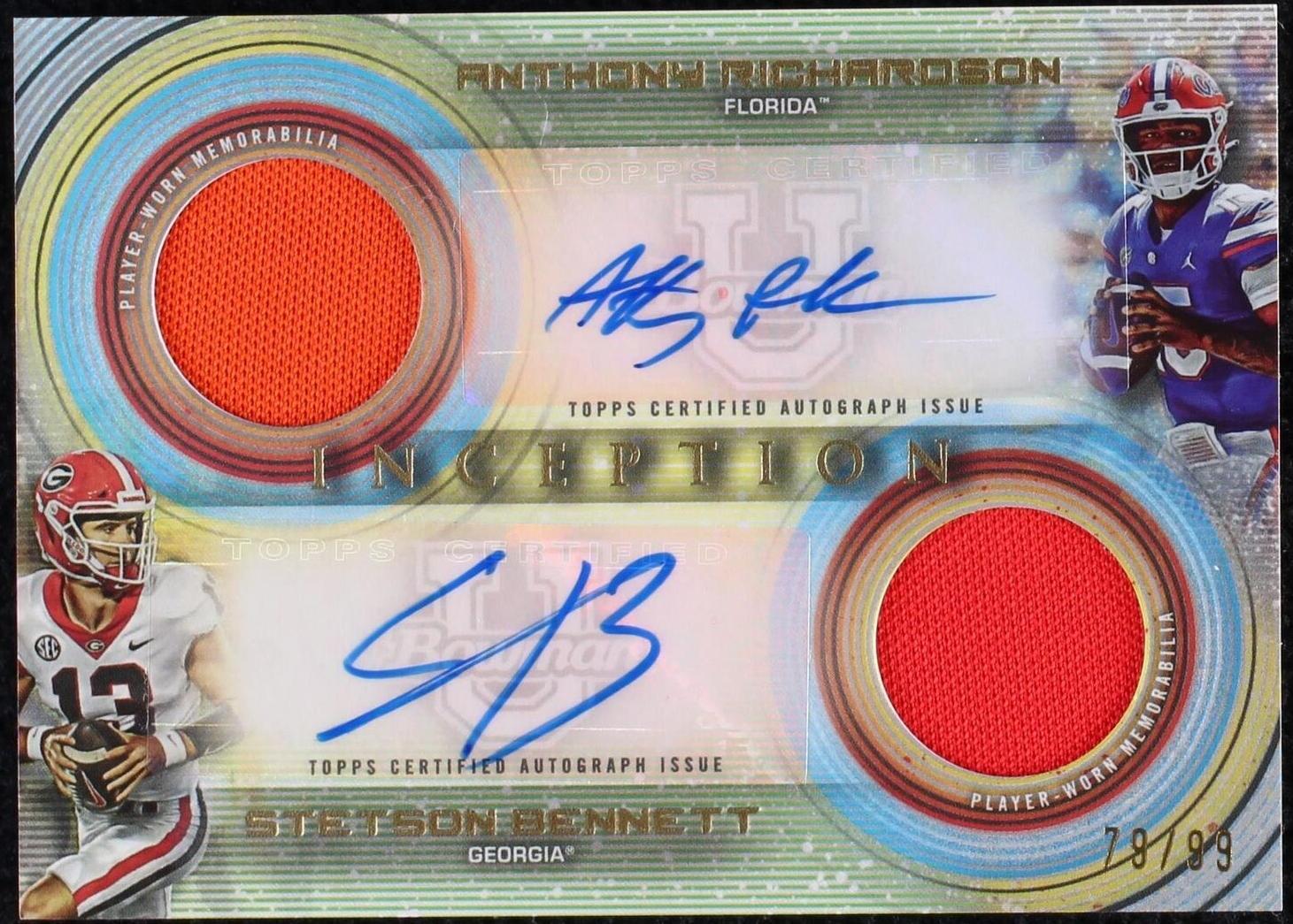 2022-23 Bowman Inception University - Dual Autograph Dual Relics ...