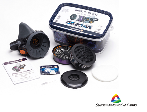 Sundstrom Basic Pack SR-900 Kit Mask Respirator. Spray Painter, Face ...