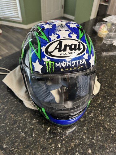 Arai Corsair RX7 Hopper Monster Energy Motorcycle Helmet | XS ...