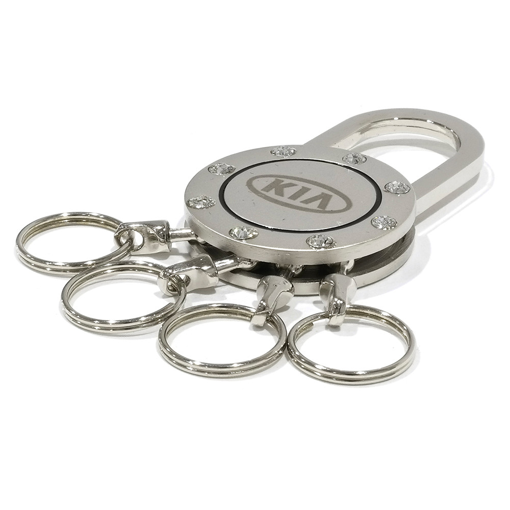 OEM NEW Keychain Multiple Key Holders Round w/ Crystal Kia UM090-AY704 ...