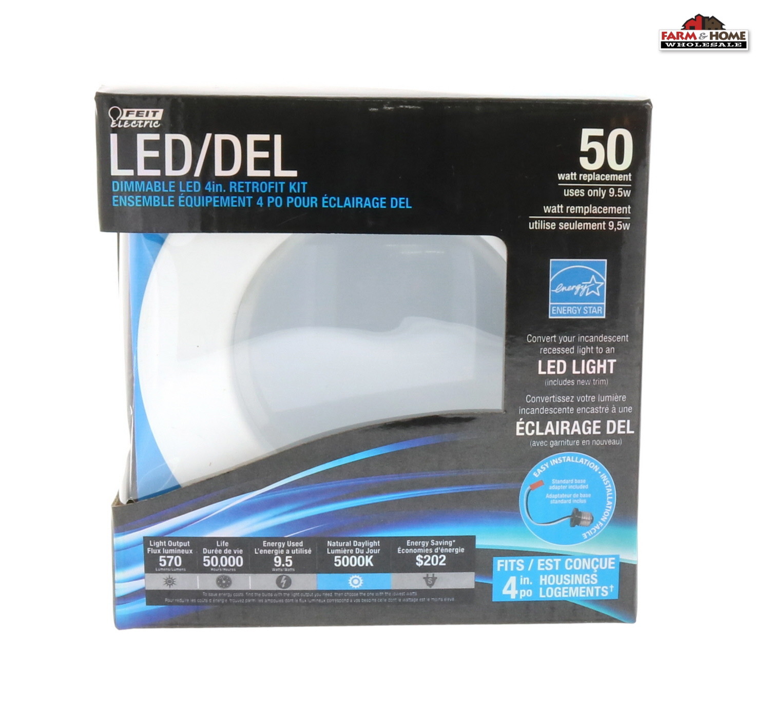 (6) 50W Replacement 4" LED Dimmable Recessed Lighting Kits 5000K ~ New ...