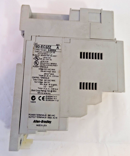 Allen Bradley 193-EC2ZZ Ser A E3 Plus Overload Relay, For Parts/Repair ...
