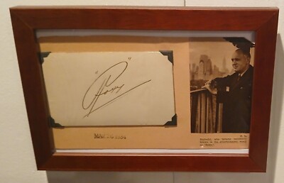 ROXY Autograph & Photo Samuel Roxy Rothafel Framed HOLLYWOOD New York ...