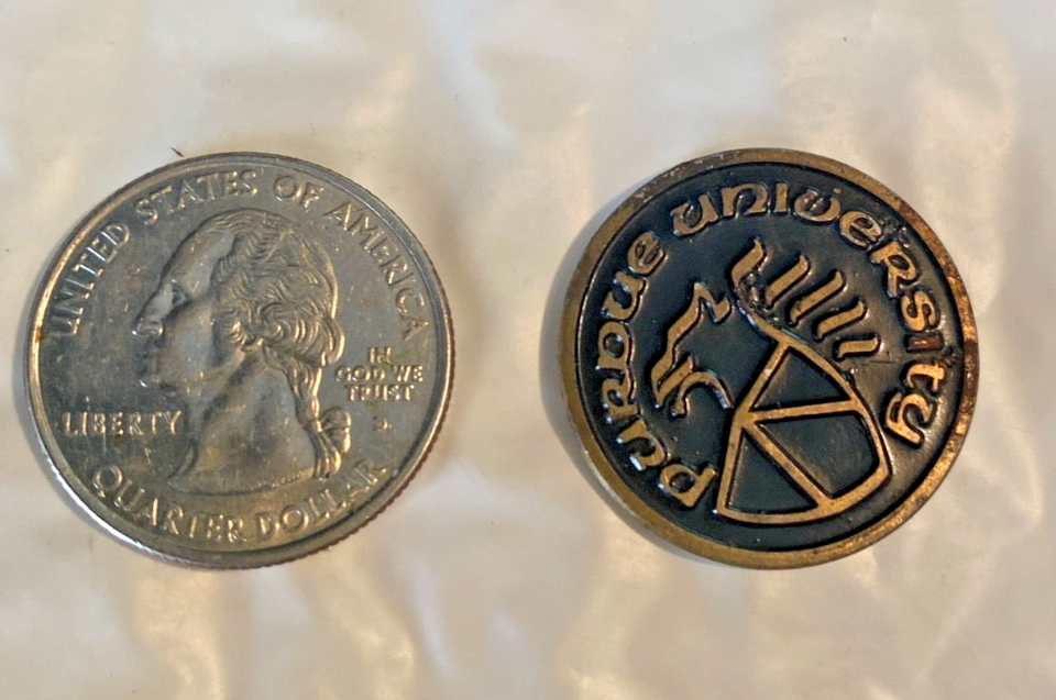 PURDUE UNIVERSITY, INDIANA 1"-coin style Ball Marker, Original. OLD ...