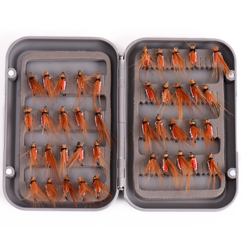 40PCS bionic fly fishing hooks fly fishing insect hooks fishing tackle ...