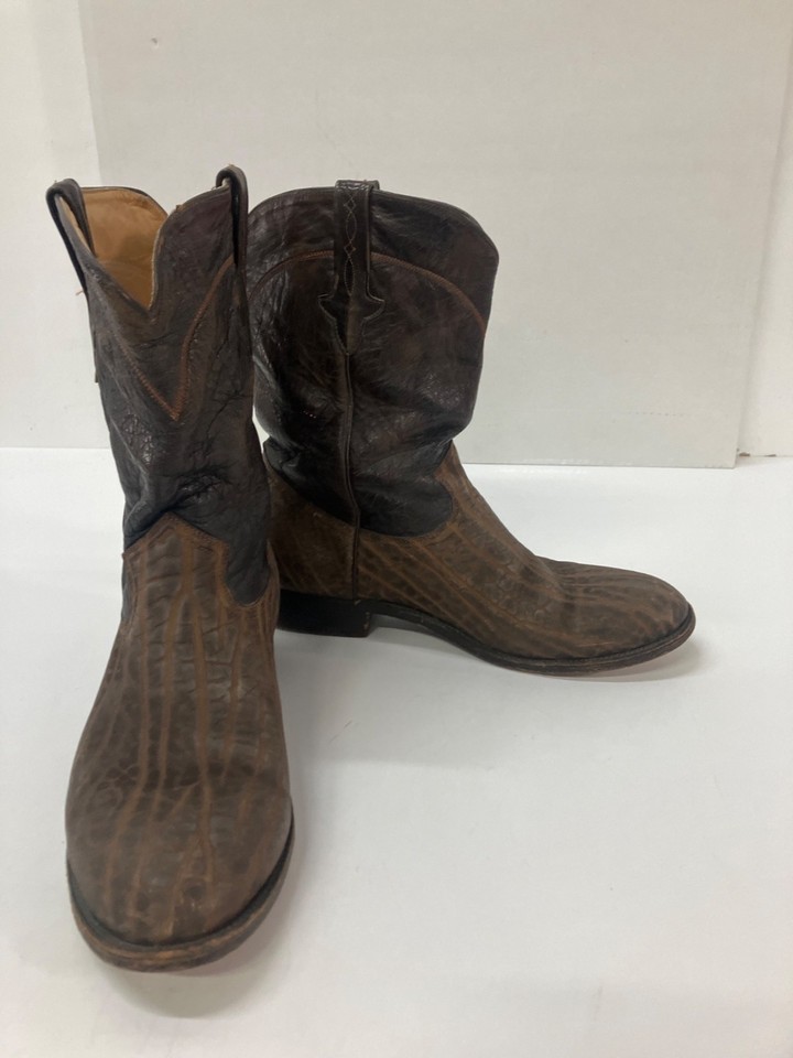 Cuadra Two Tone Brown Leather Cowboy Boots Size 11 D | eBay