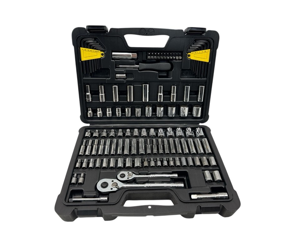 Stanley 1/4" & 3/8" Drive and Socket Mechanics Tool Set 123 Piece ...