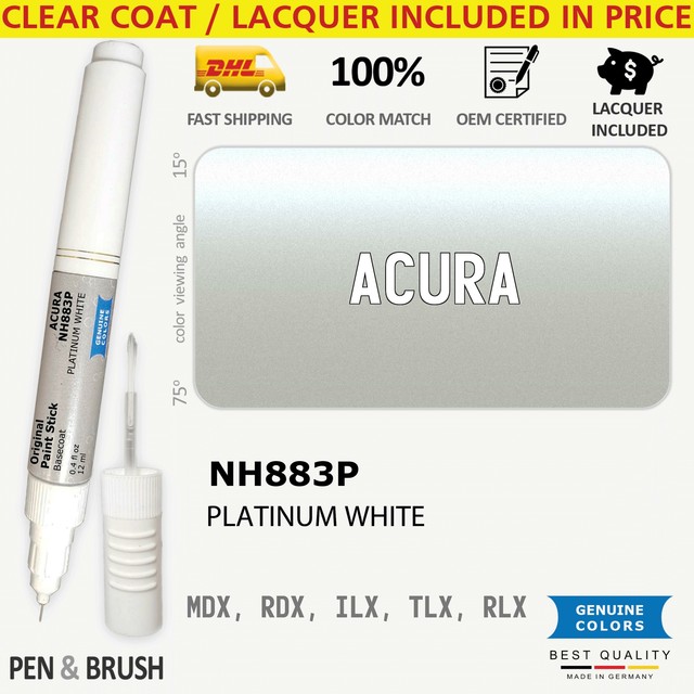 NH883P Touch Up Paint for Acura White MDX RDX ILX TLX RLX PLATINUM ...