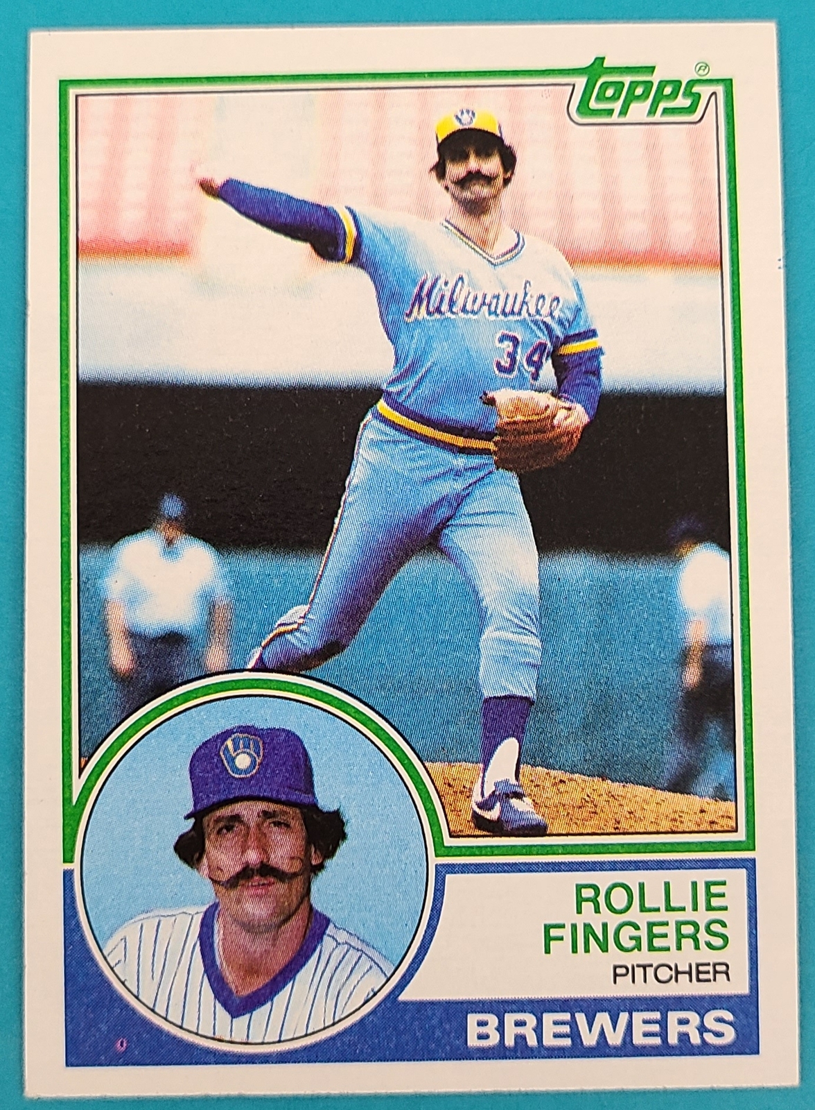 1983 Topps #35 Rollie Fingers Milwaukee Brewers Baseball Card J2 | eBay