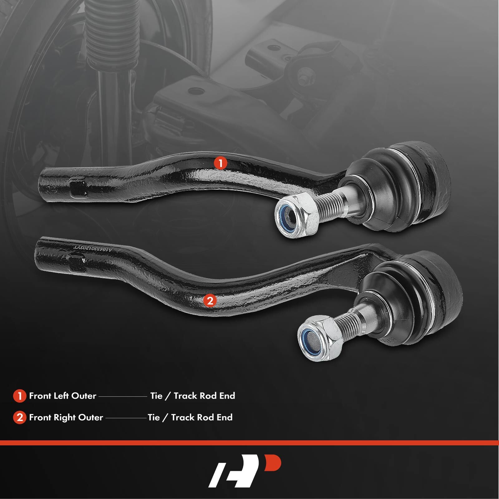 A-Premium 2x Front Outer Tie Rod End for Mercedes-Benz GL X164 M W164 ...