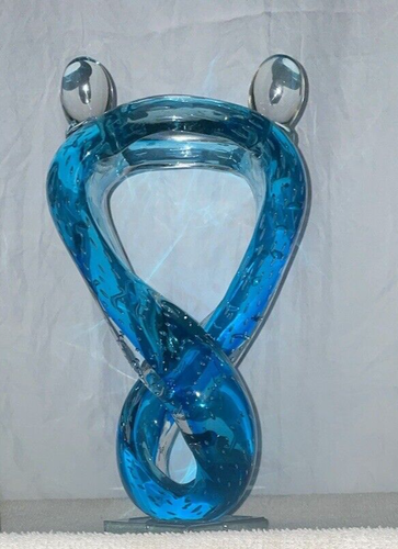 Murano Blue Glass Lovers, Embracing Figures | eBay