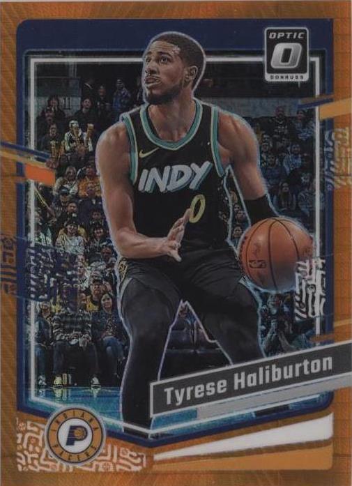 2023-24 Panini Donruss Optic - Tyrese Haliburton #27 Orange Hyper Prizm ...