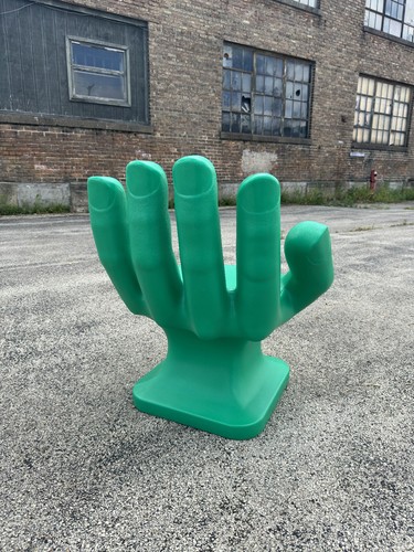 Jade Green Left HAND SHAPED CHAIR 32" tall adult 70's Retro iCarly NEW ...