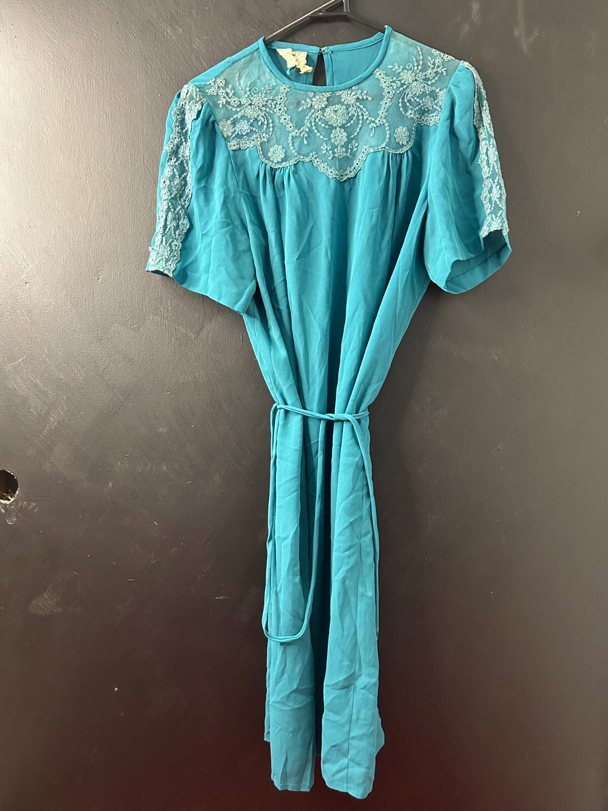 Vintage Australian 1980s Maxine Blue Teal Evening Dre… - Gem