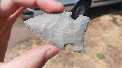 Georgetown Flint, Flint Knapped Point, Side Notched Arrowhead | eBay